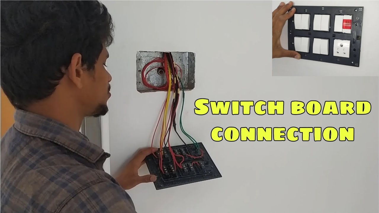 How to connect switch board | 12 modular board | house wiring - YouTube
