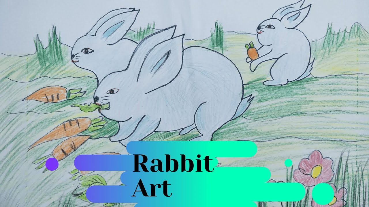 How to draw simple Rabbits Art| Easy tutorial | Simple , clean and ...