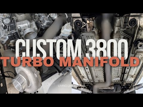 Custom 3800 Turbo Manifold and 3" Straight Pipe. 4T80E Touch Ups - YouTube