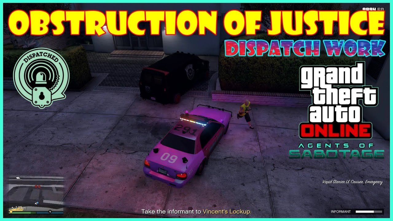 Obstruction of Justice 🚓 Dispatch Work: Vincent Effenburger • GTA 5 ...