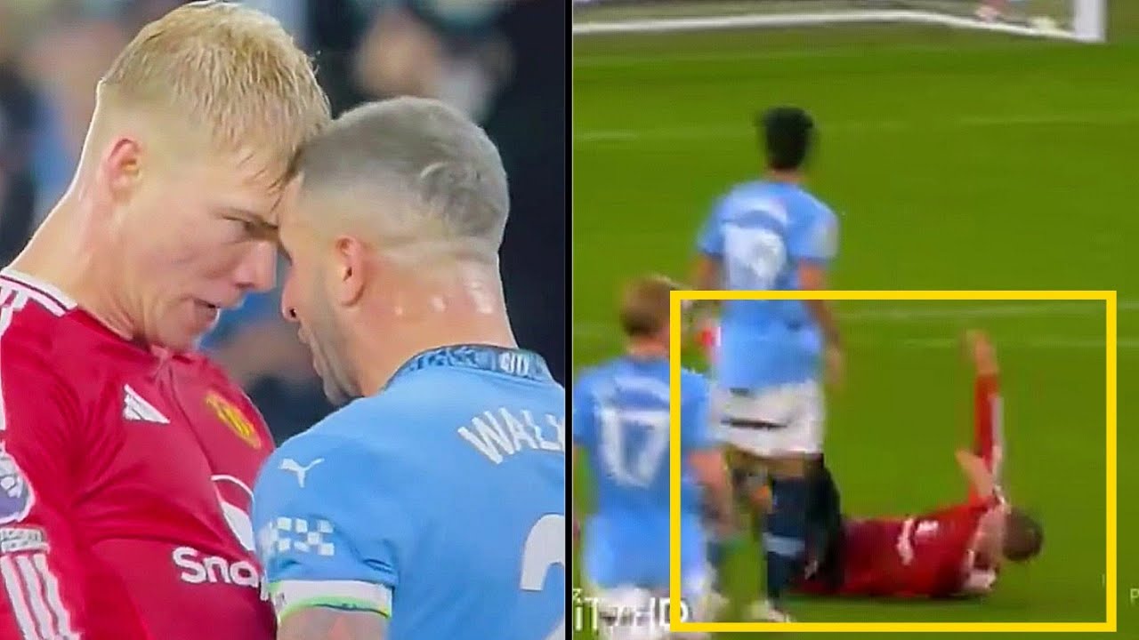 🤯 Kyle Walker THROWS Rasmus Højlund to the Floor in FURIOUS scuffle ...