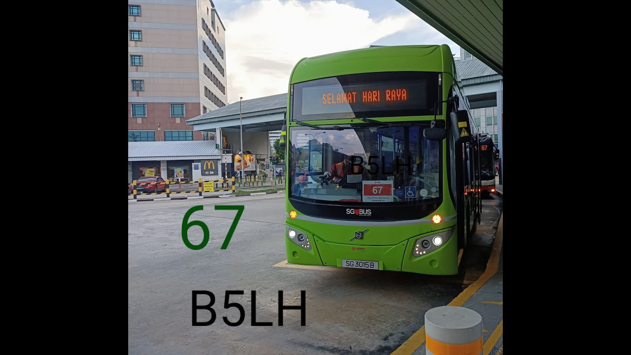 [SMRT] Volvo B5LH Hybrid on service 67, SG3015B - YouTube