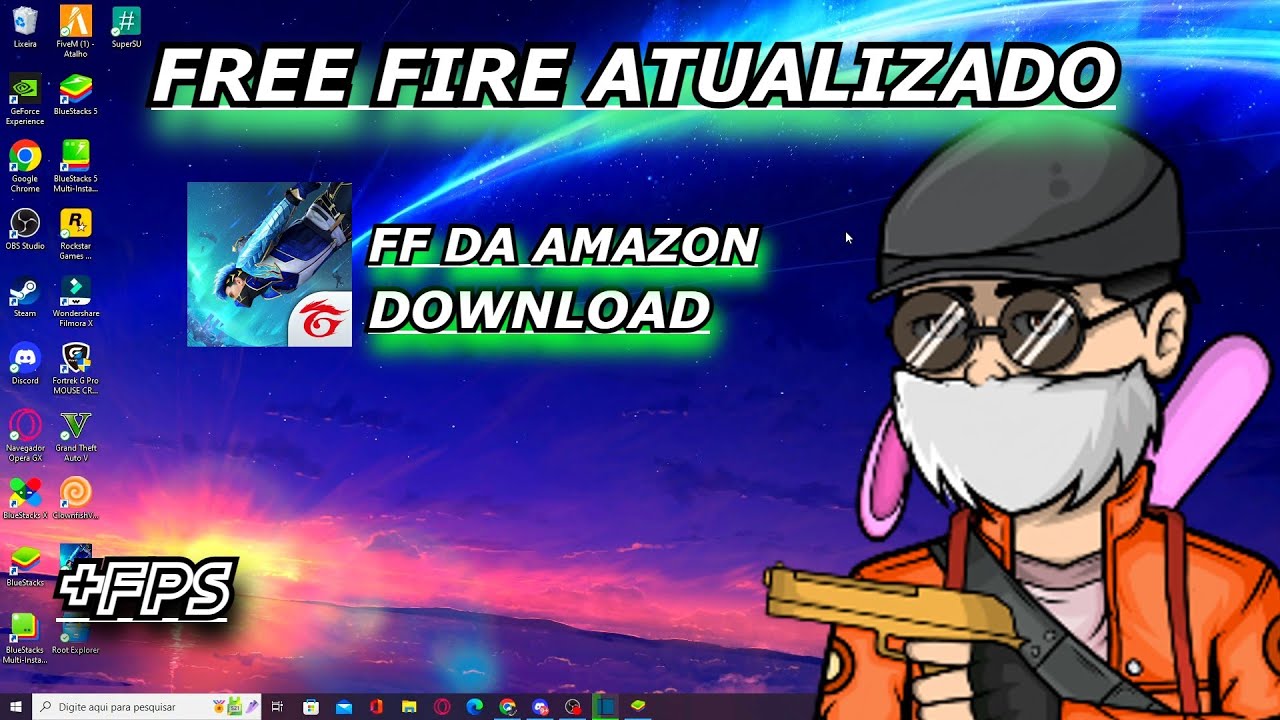 COMO BAIXAR E INSTALAR O FF da AMAZON! APK X86 ATUALIZADO FREE FIRE da ...