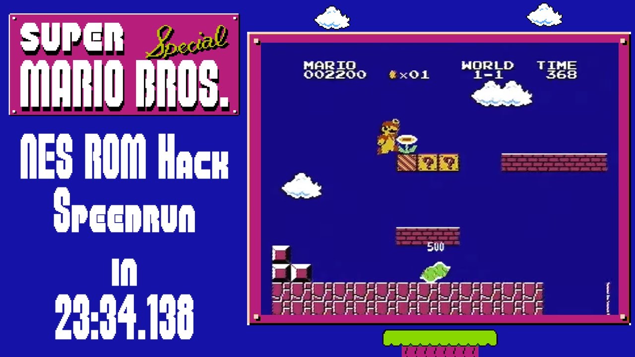 Super Mario Bros. Special NES ROM Hack Speedrun in 23:34.138 - YouTube