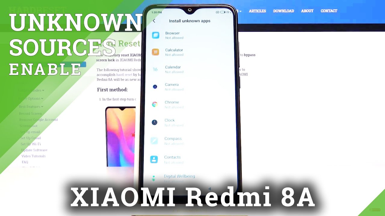 How to Install Apps From Unknown Sources in XIAOMI Redmi 8A – Allow ...