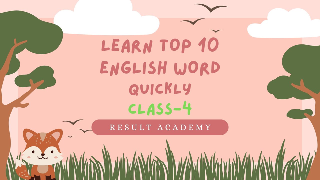 DAILY TOP 10 ENGLISH WORD MEANING CLASS-4 II ENGLISH SIMPLE VOCABULARY ...