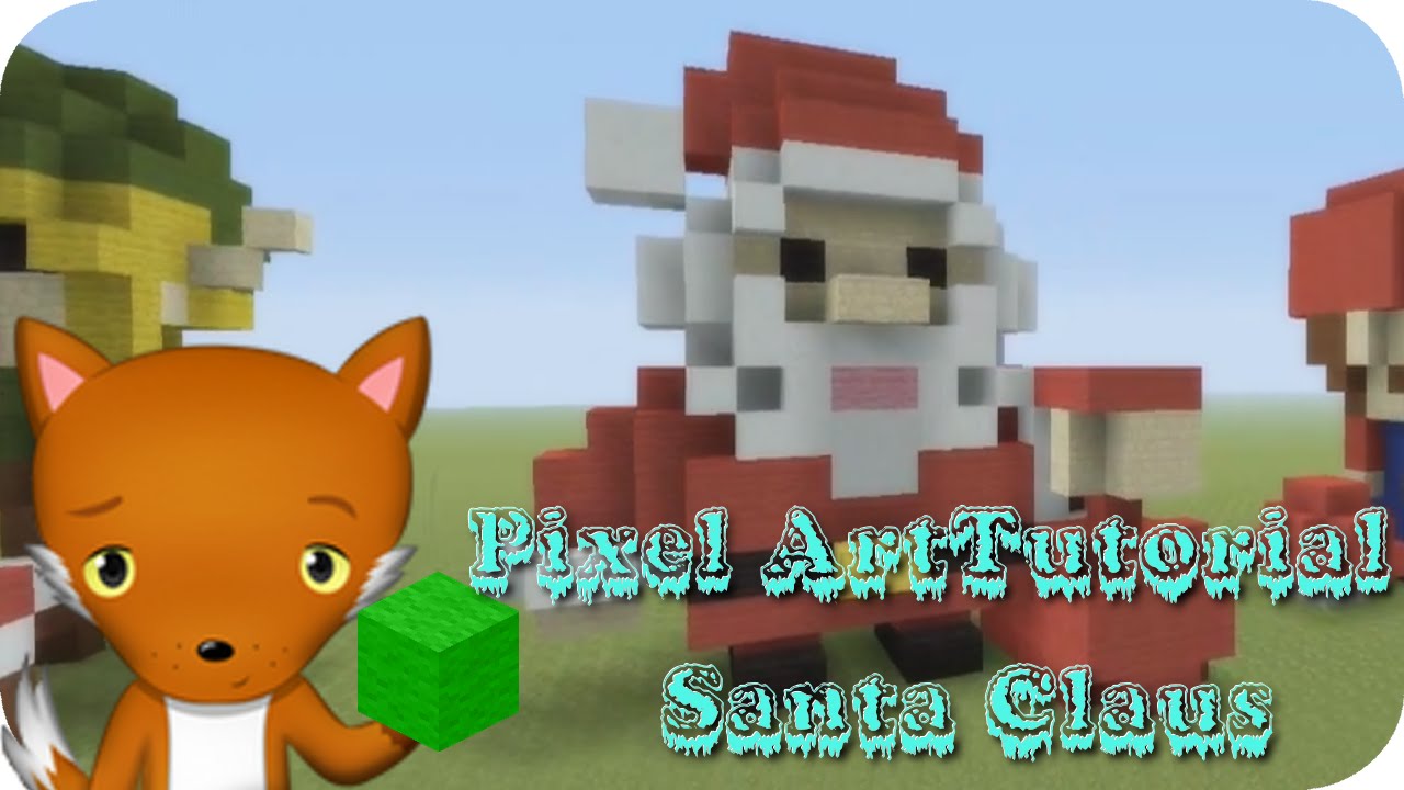 MineCraft 3D Pixel Art Tutorial - Santa Claus - YouTube