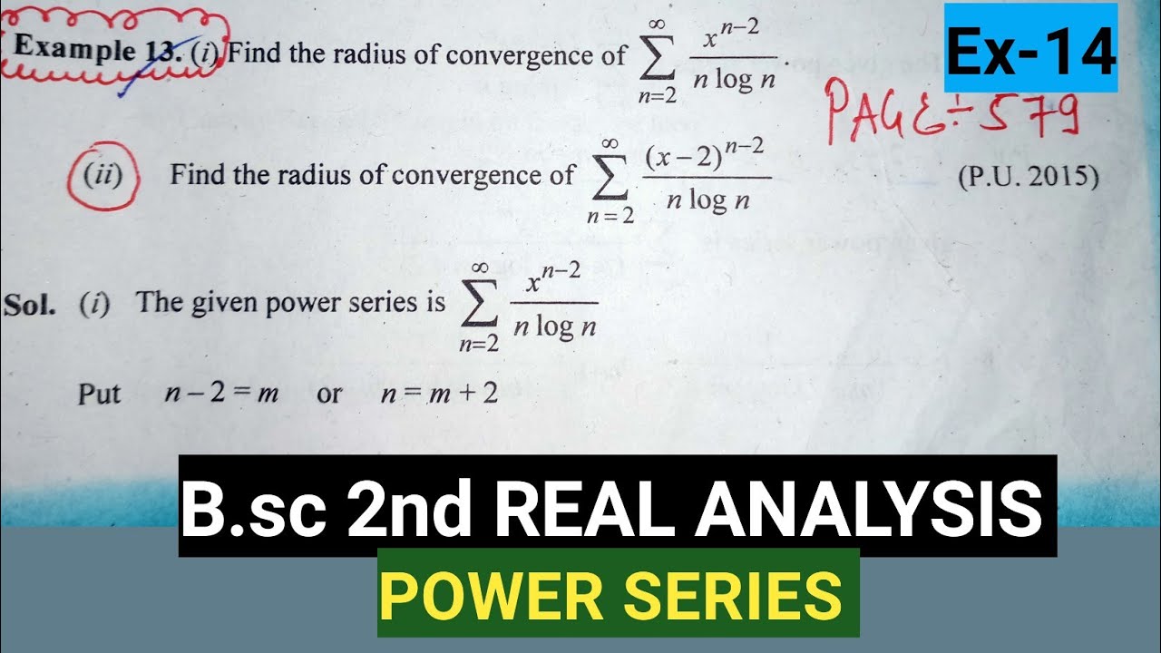 Power series | Real Analysis | Radius of convergence | - YouTube