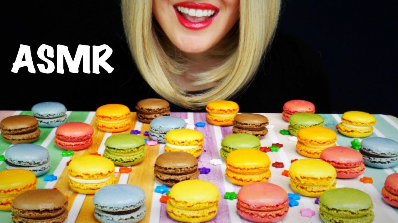 ASMR MACARONS | SOFT EATING SOUNDS (No Talking) - YouTube