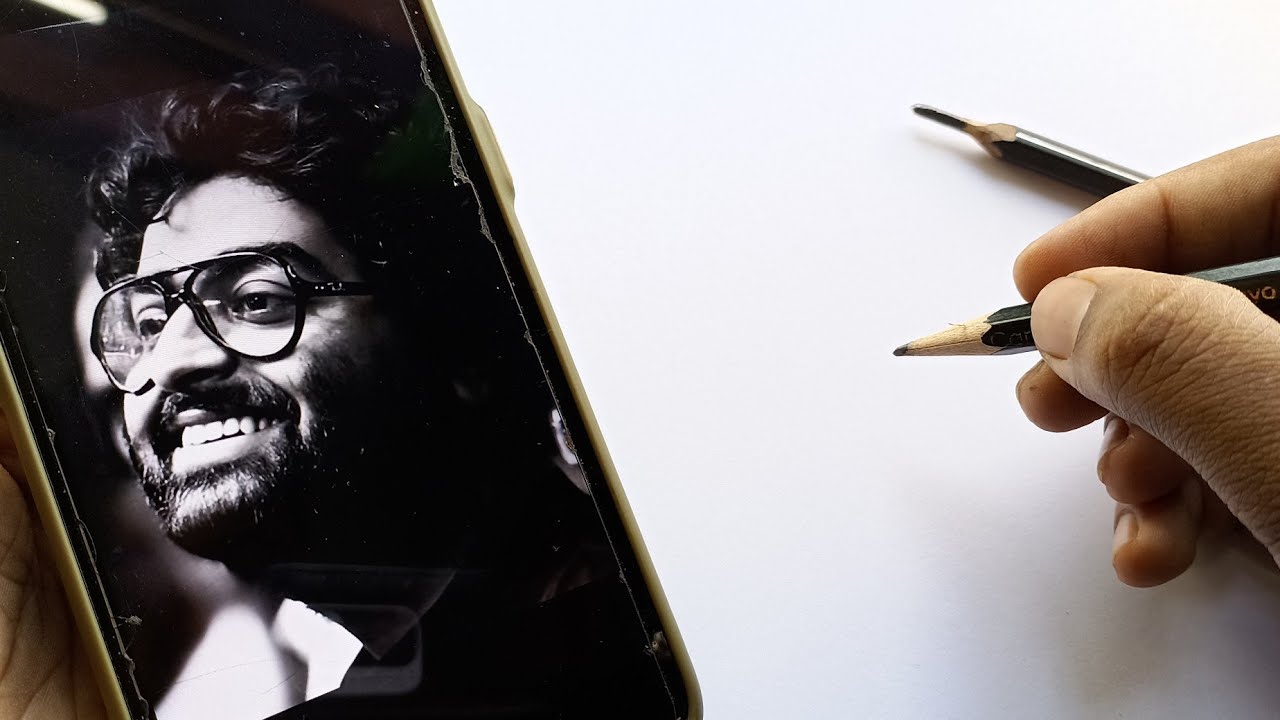 Arijit Singh Outline Tutorial | step by step | How to draw | part 1 ...