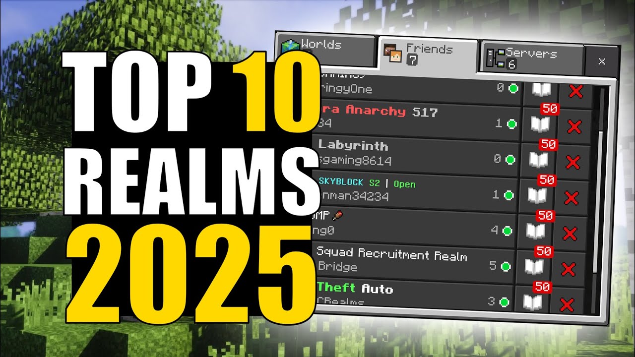 TOP Minecraft BEDROCK Realms 2025! - YouTube