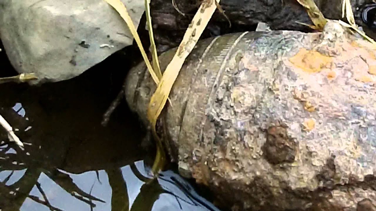 Artillery shell/ UXO found in the Black river near Fort Drum NY - YouTube