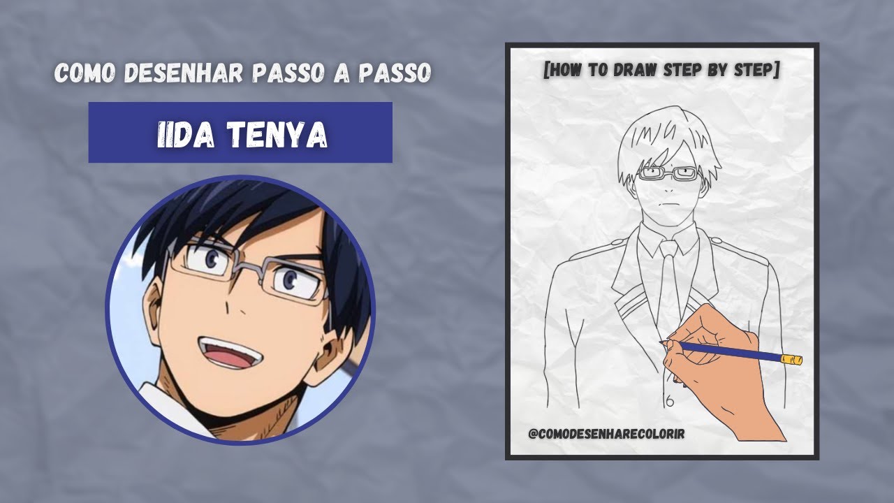 Como Desenhar Passo a Passo Iida Tenya [How to Draw Step By Step] - YouTube