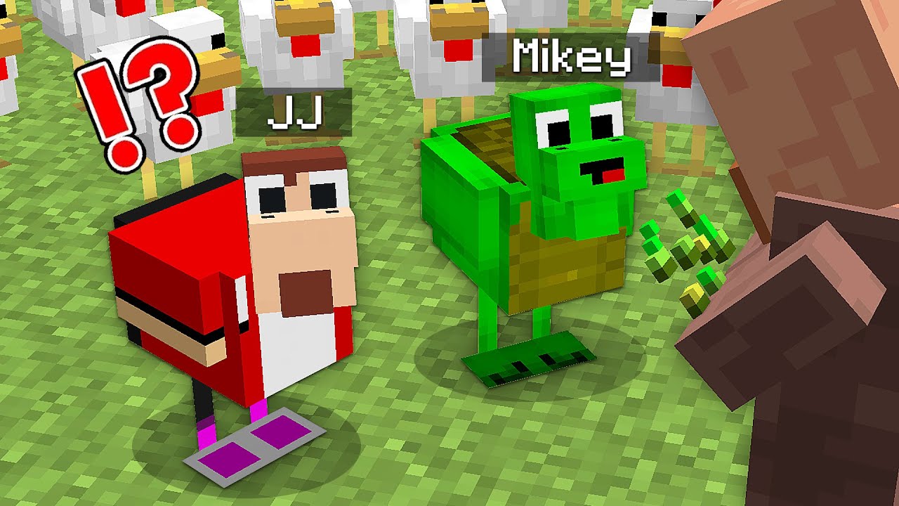 How Baby Mikey & JJ Shapeshift to CHICKENS in Minecraft challenge CHICKEN (Maizen Mizen Mazien ...