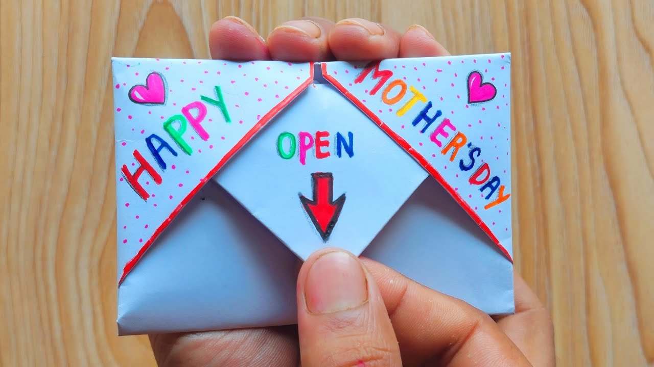 DIY - SURPRISE MESSAGE CARD FOR MOTHER'S DAY | Pull Tab Origami ...