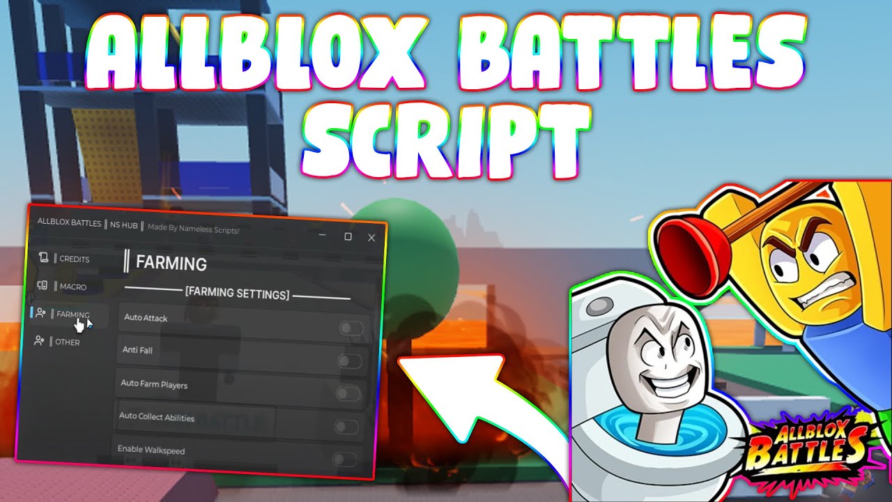 *NEW* Allblox Battles Script (PASTEBIN 2024)(AUTO ATTACK,AUTO FARM PLAYERS,INFINITE JUMP, ANTI ...