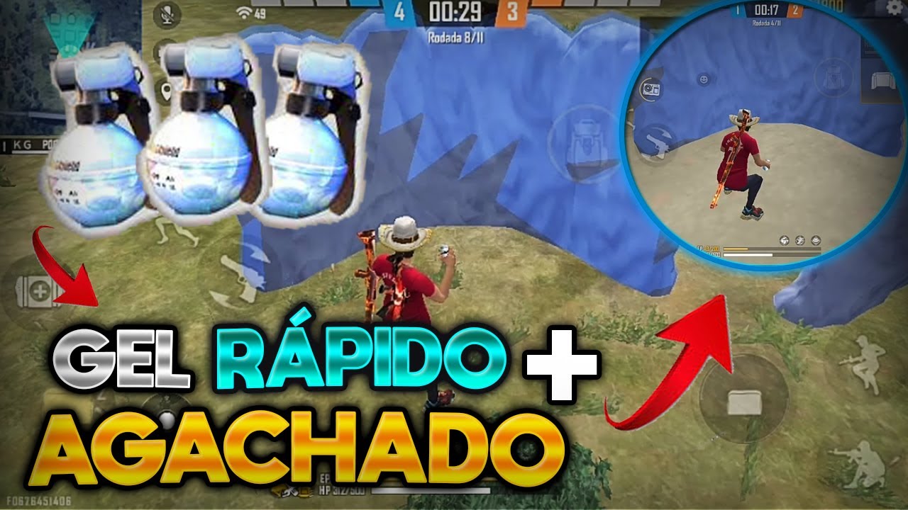 APRENDA AGORA!!! O JEITO CERTO DE TACAR GELO RÁPIDO E AGACHADO NO FREE ...