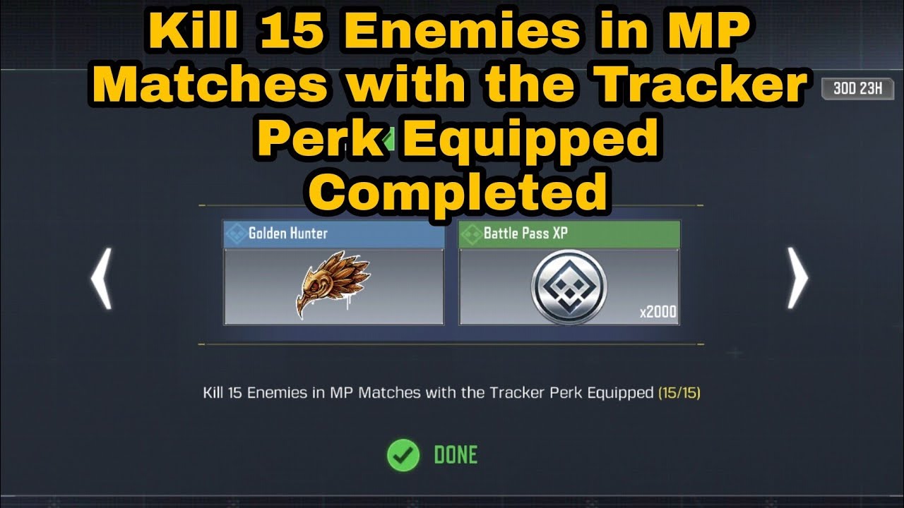 Kill 15 Enemies in MP Matches with the Tracker Perk Equipped | Perk ...