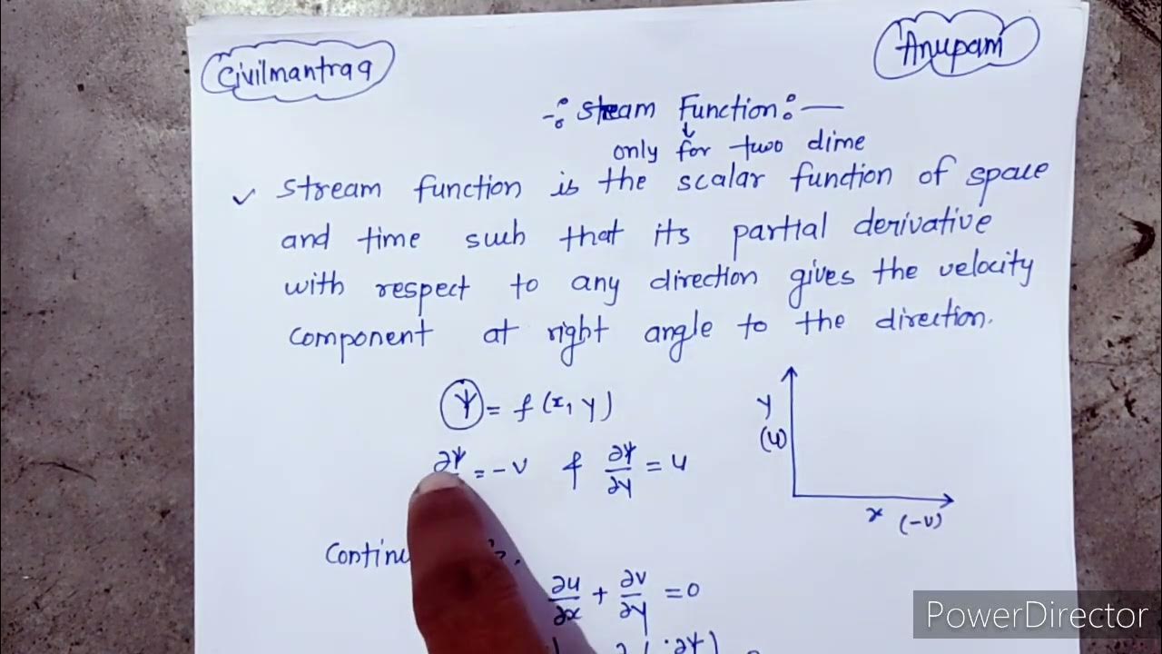 Stream Function// Fluid Mechanics. - YouTube