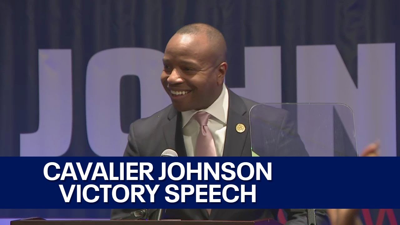 Milwaukee Mayor Cavalier Johnson delivers victory speech | FOX6 News ...