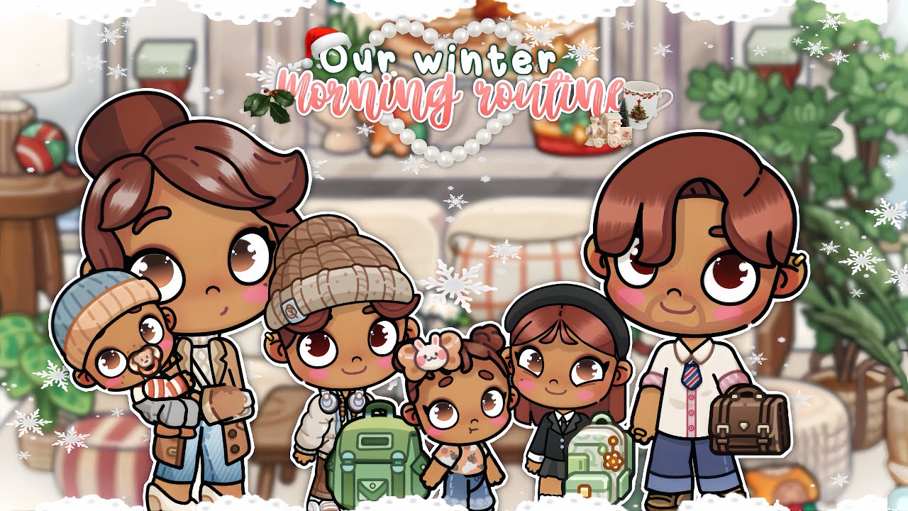 Our winter morning routine..!! 🎄🪵 ️ || *with voice* || avatar world ...