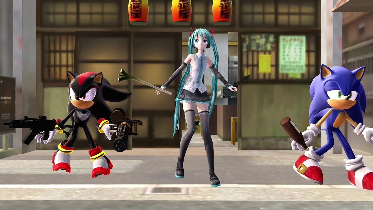 【MMD x SONIC】sonic & shadow & miku - Ievan Polkka 【4k60fps】 - YouTube