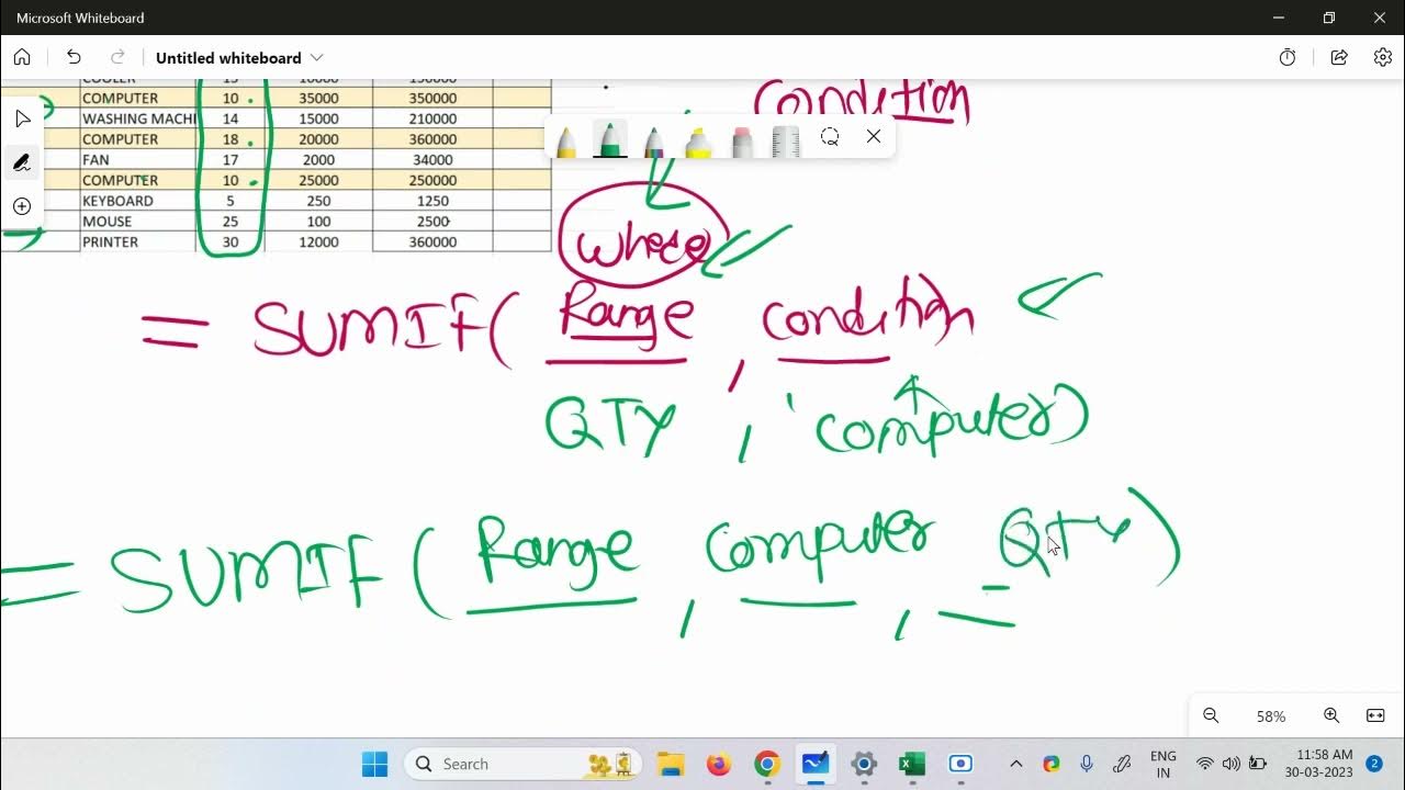 SUMIF, COUNTIF, COUNTIFS - YouTube