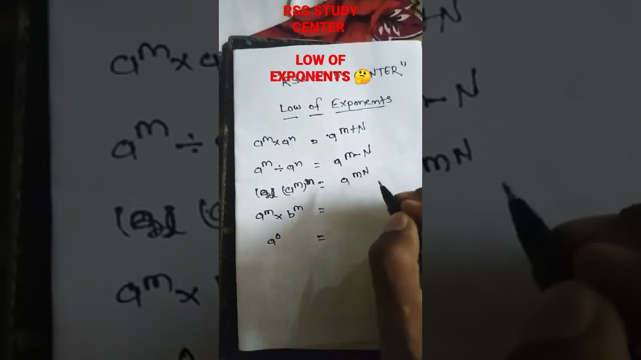 law of exponents class 9 - YouTube