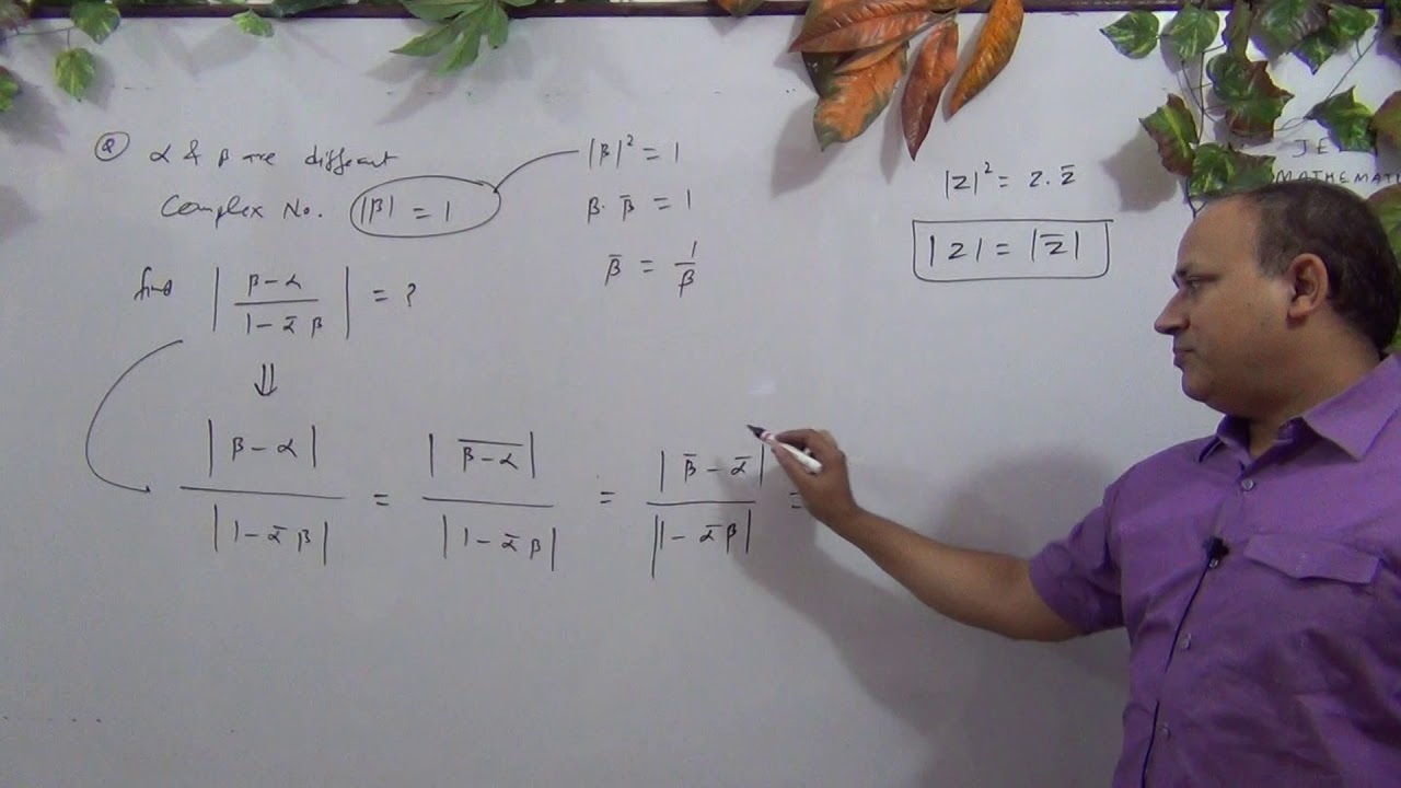COMPLEX NUMBERS { PART - 27}alpha and beta are different complex ...