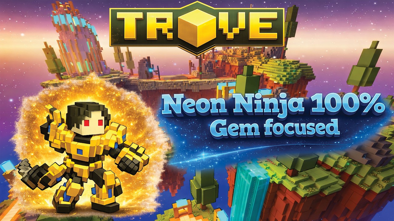 Trove ITA: 100% Focus gem on Neon Ninja - YouTube
