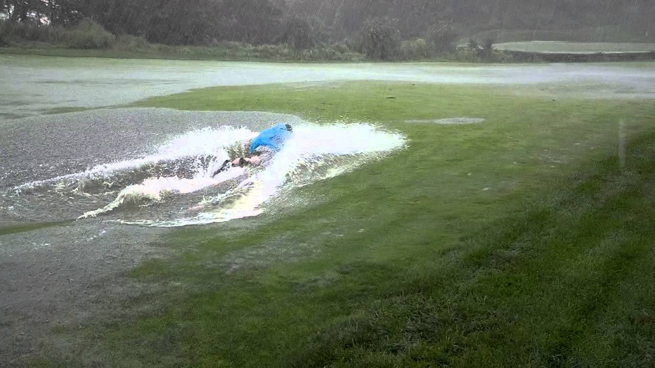 Golf Course Water Slide - YouTube