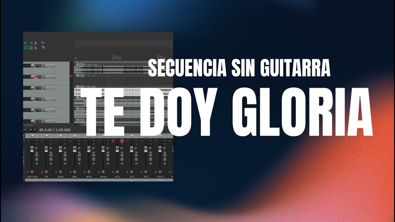 TE DOY GLORIA SEC SIN GUITARRA MARCOS BARRIENTOS MULTITRACK - YouTube