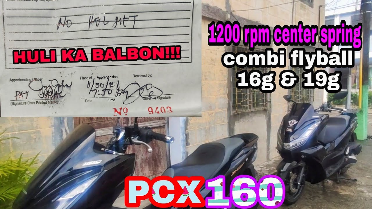 HONDA PCX 160 UPGRADE || 1200RPM CENTER SPRING || 16g & 19g FLYBALL ...