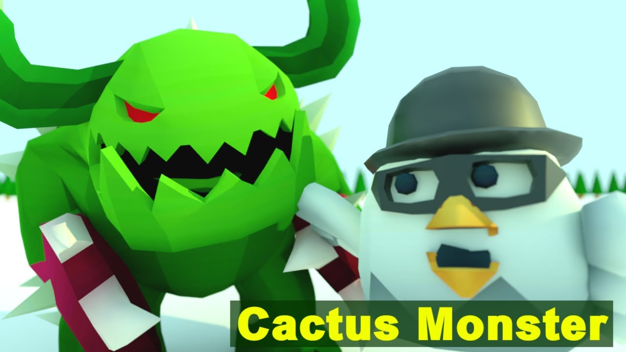 Chicken Gun CACTUS MONSTER (3D Chicken Gun Animation) - YouTube