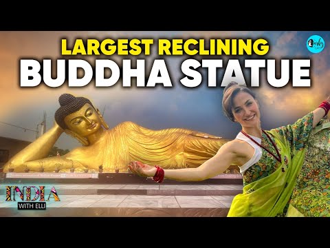 Elli AvrRam Visits Largest Reclining Buddha Statue In Gaya | India With Elli S02 Ep 11 | Curly Tales