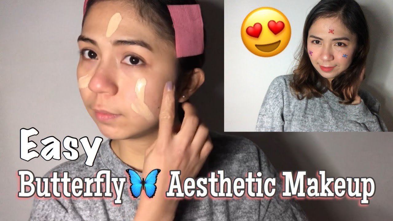 Simple Butterfly Aesthetic Makeup Tutorial | Aesthetic Flower Makeup ...