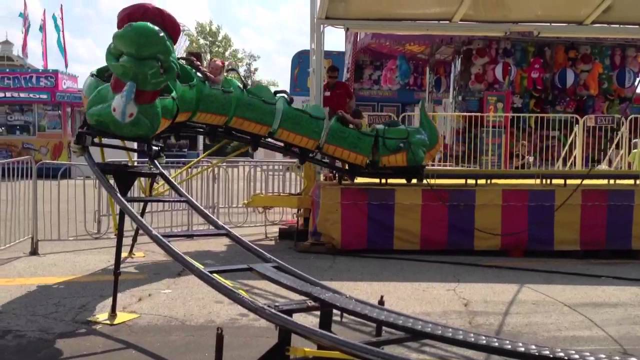 Kiddie Roller coaster at fair - YouTube