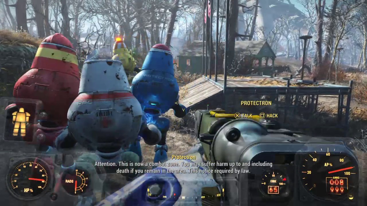 Fallout 4_Rsummer007. Robots vs Deathclaw lol - YouTube