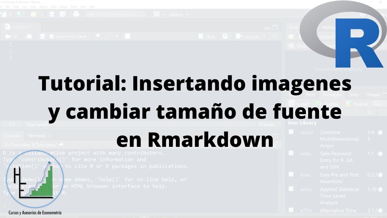 Tutorial: Insertar imágenes y cambiar tamaño de fuente en Rmarkdown. - YouTube