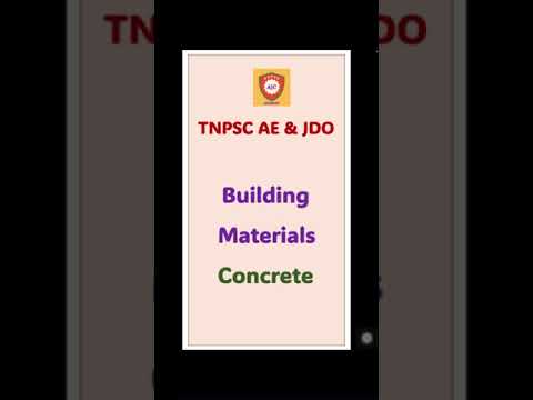 TNPSC AE & JDO - Building Materials/Concrete/MCQ’s - YouTube