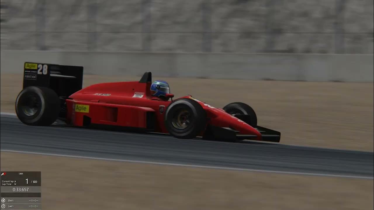 Assetto Corsa Laguna Seca Formula RSS 1986 V6 v1 World Record 1:05.279 TV Cam - YouTube