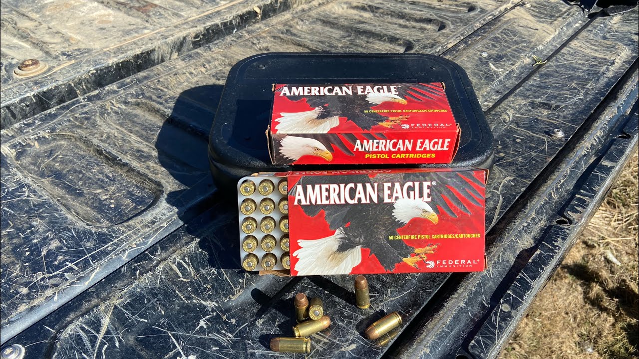 Shooting/Review American Eagle 40 S&W 180 Grain FMJ - YouTube