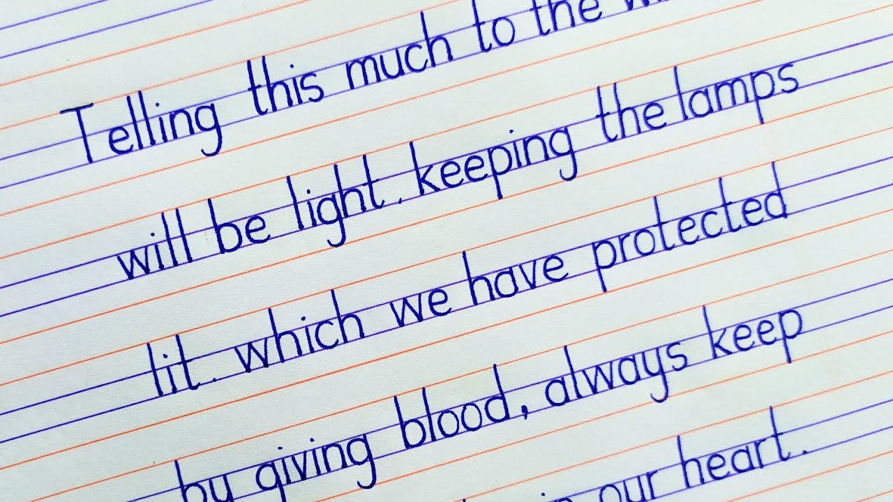 Bhagat Singh Quotes Writing in English | English Handwriting - YouTube