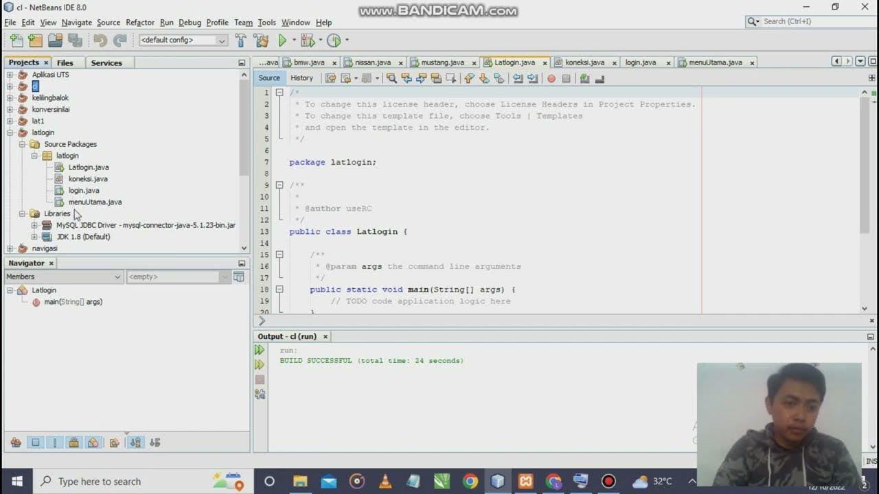 Form Login Terkoneksi dengan Database Menggunakan Netbeans dan Mysql - YouTube