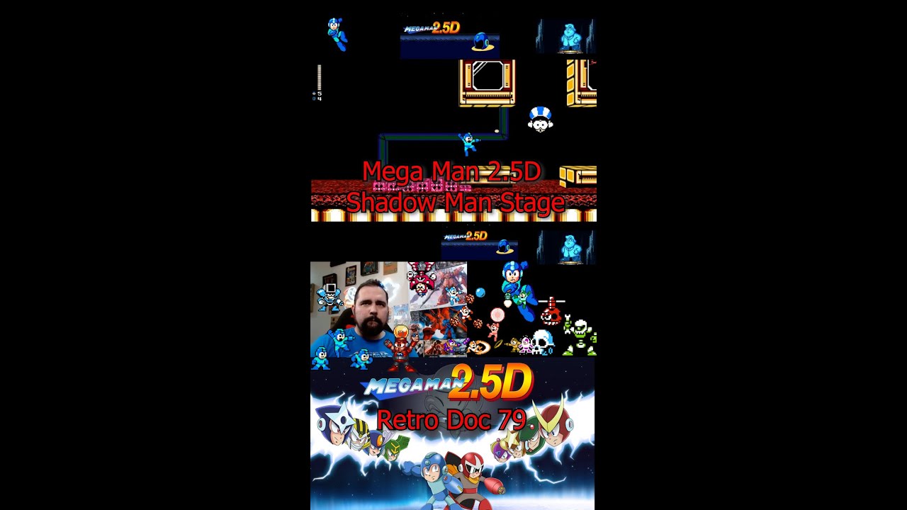 Mega Man 2.5D Shadow Man Stage 1st time through with Boss Fight - YouTube