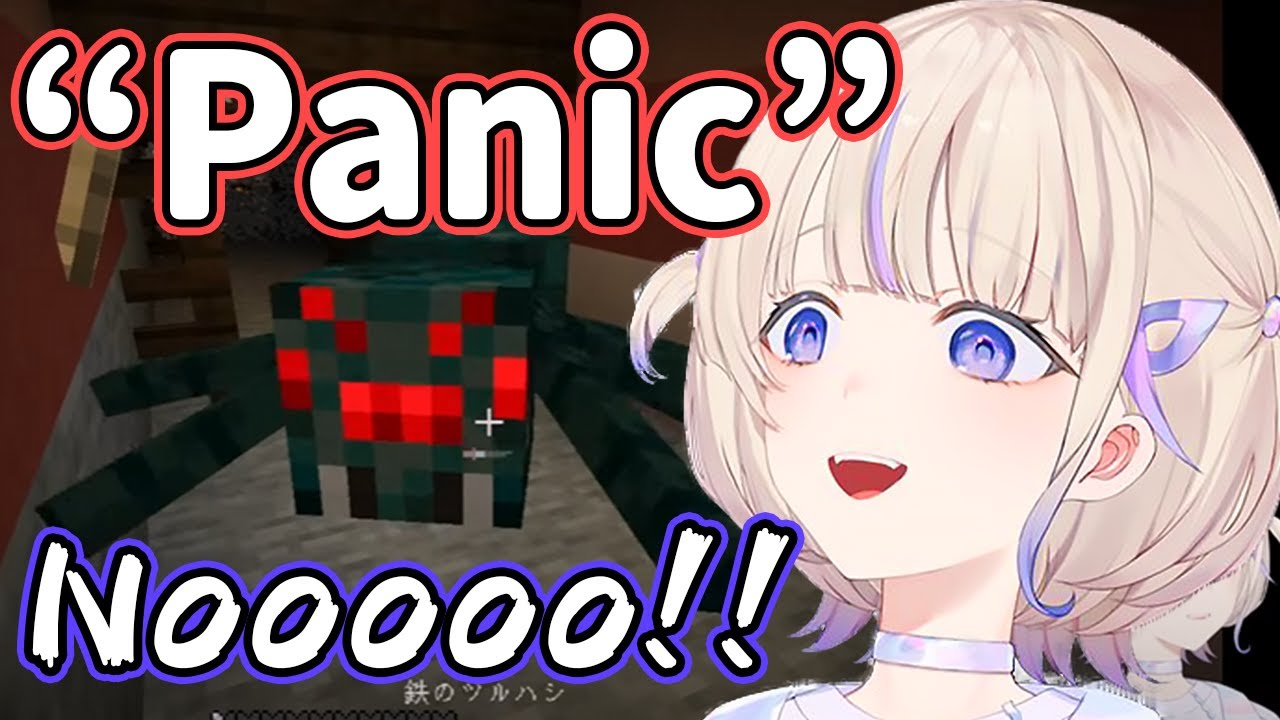 【Minecraft】Hajime panics at the spider.【Hololive | Eng Sub】 - YouTube