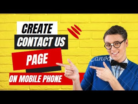 How tou create “contact us” page on mobile phone - YouTube