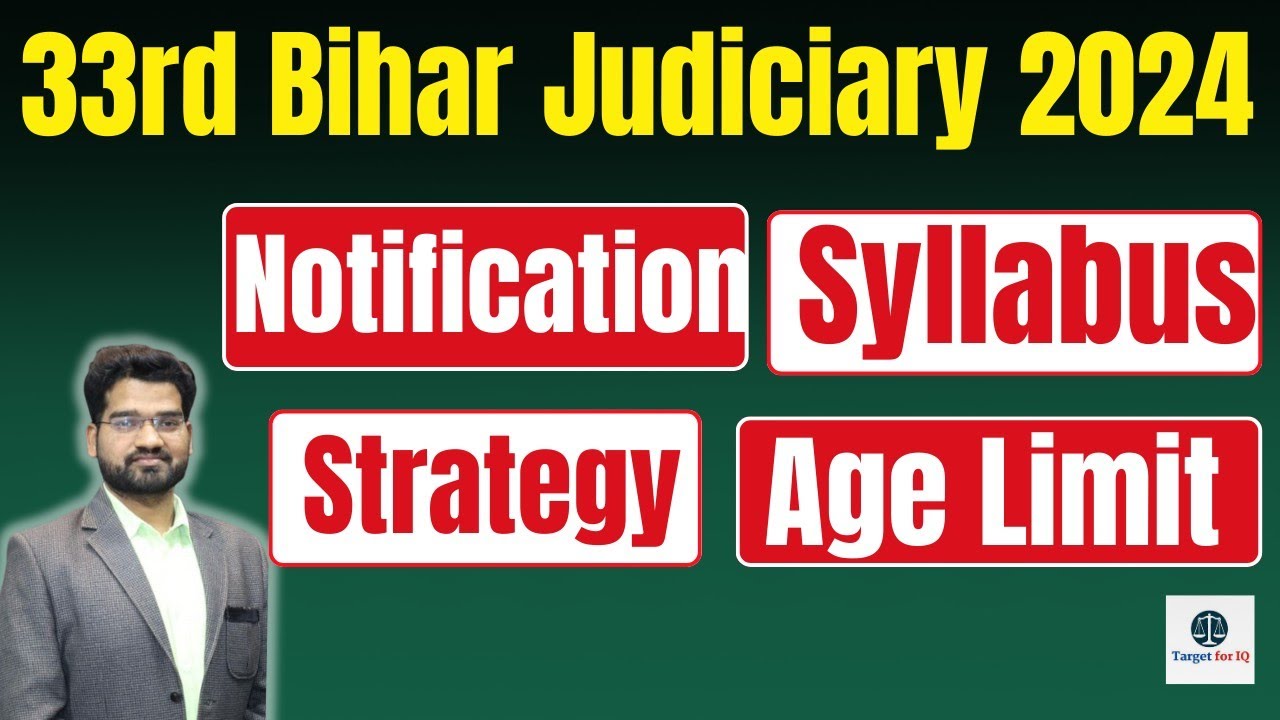 33th Bihar Judiciary Syllabus 2024 - YouTube