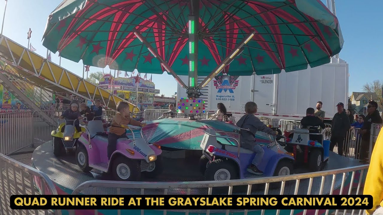 Quad Runner Kids Ride At The Grayslake Spring Carnival 2024 - YouTube
