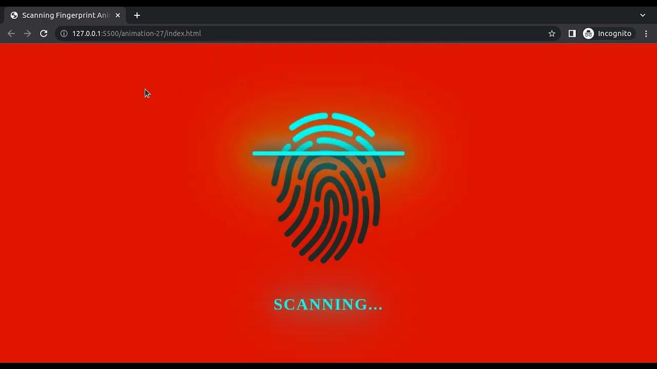 Scanning Fingerprint Animation With Html Css App Stack Youtube